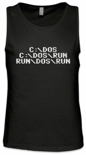 Run Dos Run Herren Tank Top Fun Nerd Informatiker Wissenschaftler ...