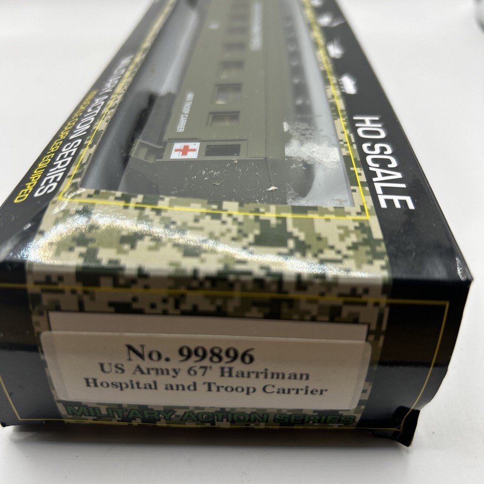 HO Scale US ARMY HOSPITAL & TROUP CARRIER CAR Model Power New in Box ...