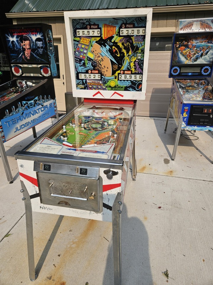 Orbit Pinball Machine Shopped NICE new Cabinet Paint! Will Ship! | eBay