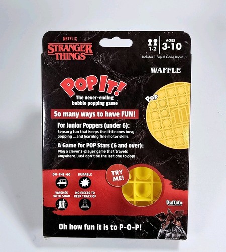 Pop It! - Stranger Things - Waffle Eggo Eleven New Fidget Toy Netflix ...