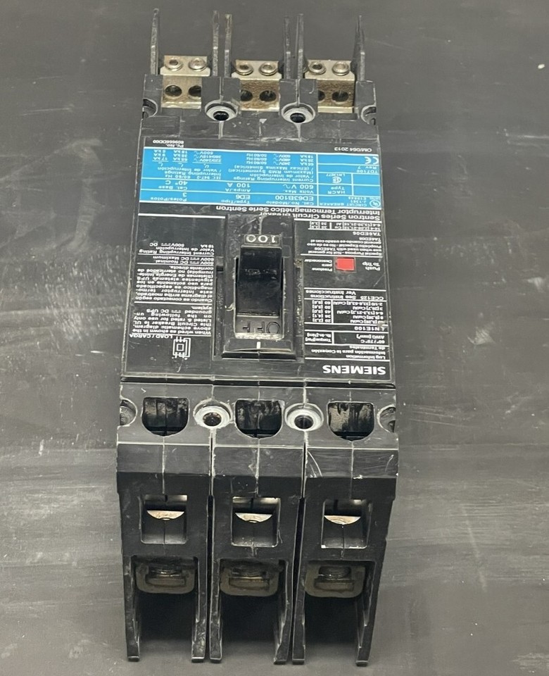 Siemens ED63B100 Molded Case Circuit Breaker 100 Amp 600 Volt | eBay