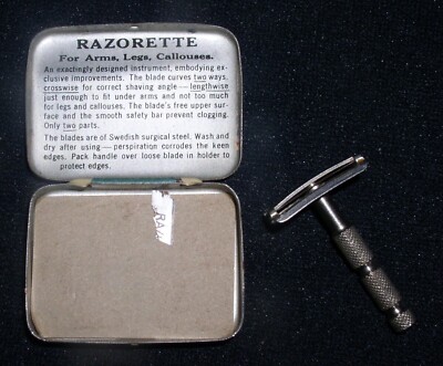 Razorette~Miniature Safety Razor in Original Tin Case | eBay