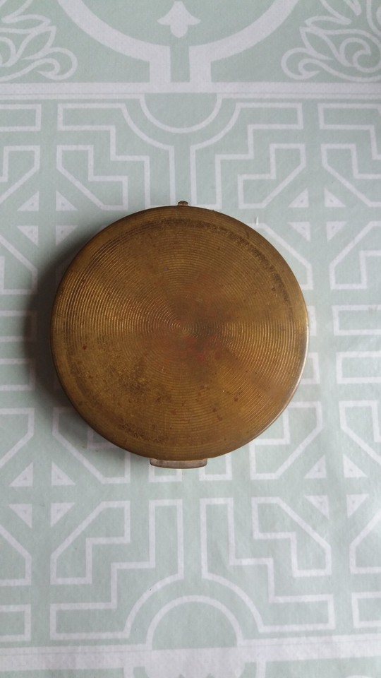 Stratton Green And Gold Powder Compact. | eBay UK