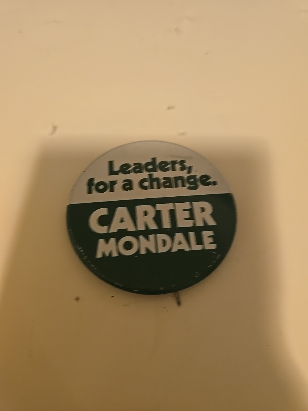Leaders for a Change JIMMY CARTER MONDALE political campaign button pin ...
