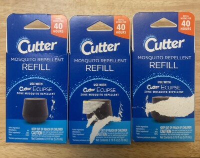 3X Cutter Mosquito Repellent 40-Hour Refill Use w/ Cutter Eclipse Zone ...