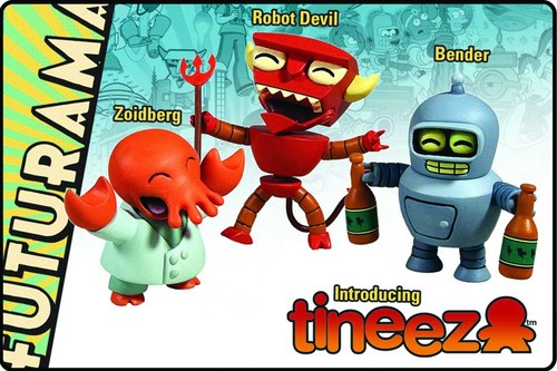 TOYNAMI FUTURAMA TINEEZ BENDER ZOIDBERG ROBOT DEVIL 3 PIECE FIGURE SET ...