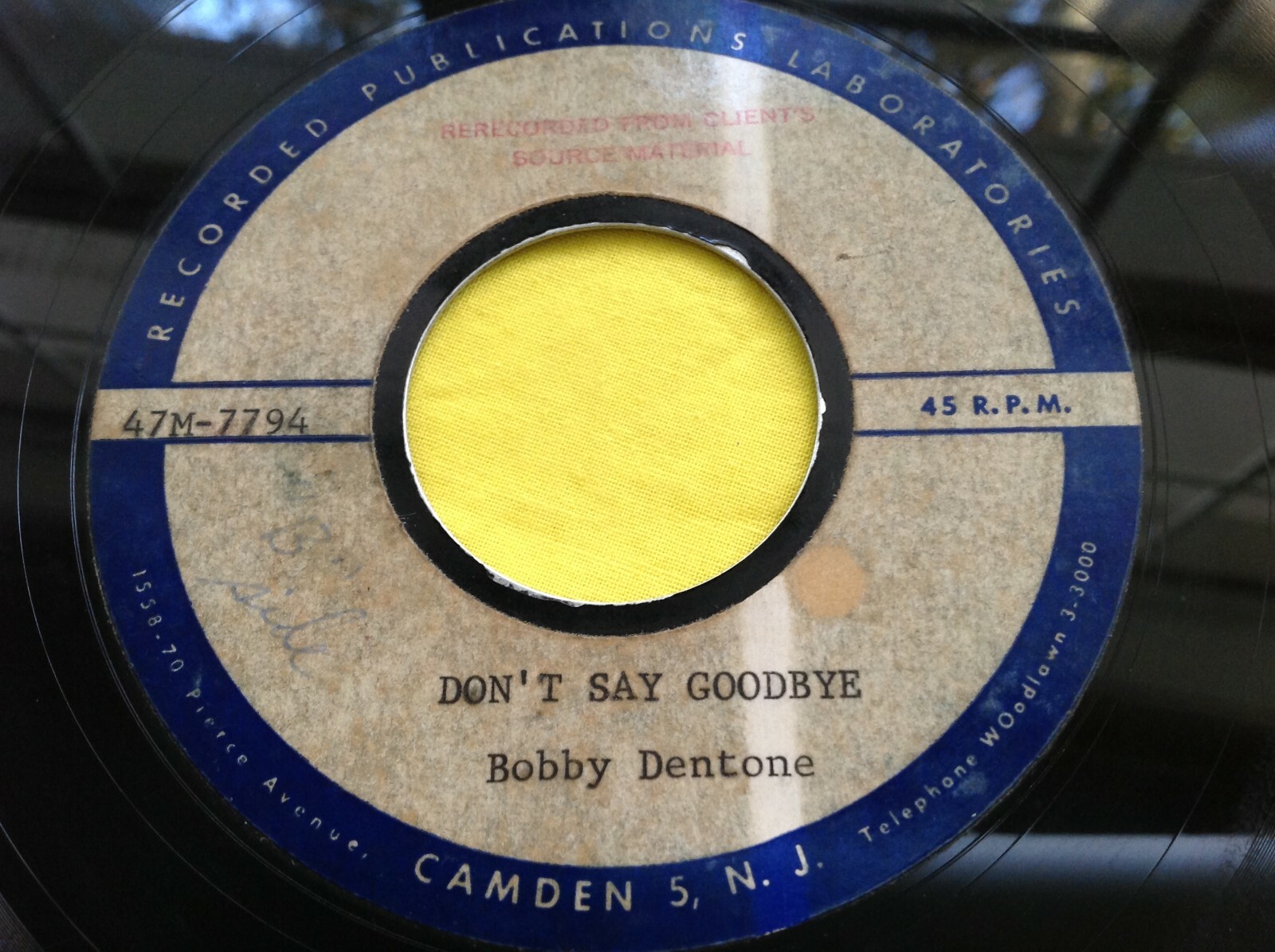 Hear Rare Unreleased Alabama Teen Garage Bopper 45 : Bobby Dentone ...