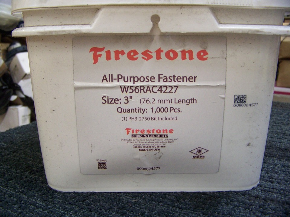Firestone All-Purpose 3" Fastener Red 1000 pcs. W56RAC4227 New | eBay