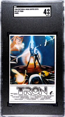 1984 TRON Disney 1982 HIGHEST Graded Card #21-22 Poster SGC 4 Ultra ...