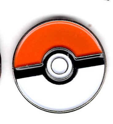 Pokemon pin badge. Pokeball. Red and white design. Metal. Enamel | eBay UK