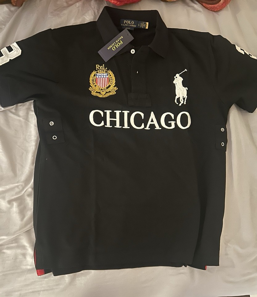Ralph Lauren Chief Keef Chicago Polo Shirt Men's Blue best Quality | eBay