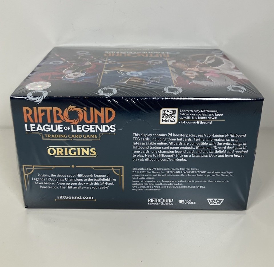 Riftbound League of Legends Origins TCG Card Booster Box Sealed 24 ...