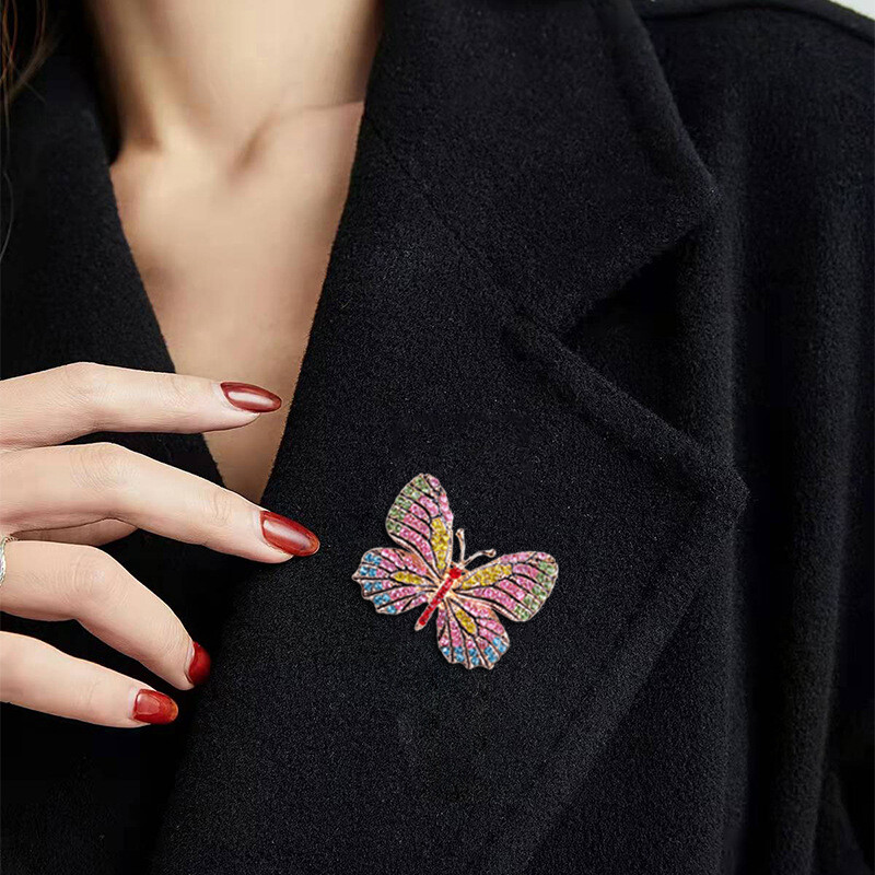 Kristall Frauen Broschen Corsage Brosche Schmetterling Brosche Strass ...