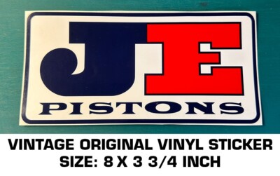JE PISTONS VINTAGE ORIGINAL VINYL STICKER DECAL DRAG RACING - NHRA | eBay