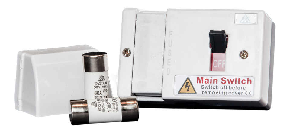 Fused Isolator Sub Main Switch Unit Single Phase With 80A OR 100A Fuse ...
