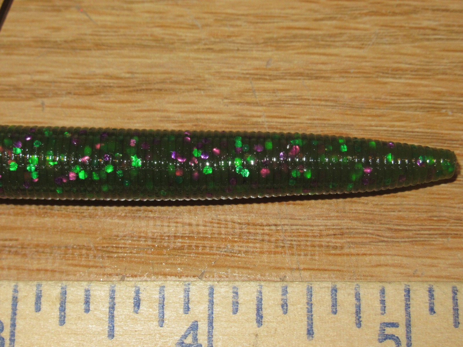 12 Yamamoto Senko Style 5" Worm Stick Bait Junebug Purple Gr Flake & 4 ...