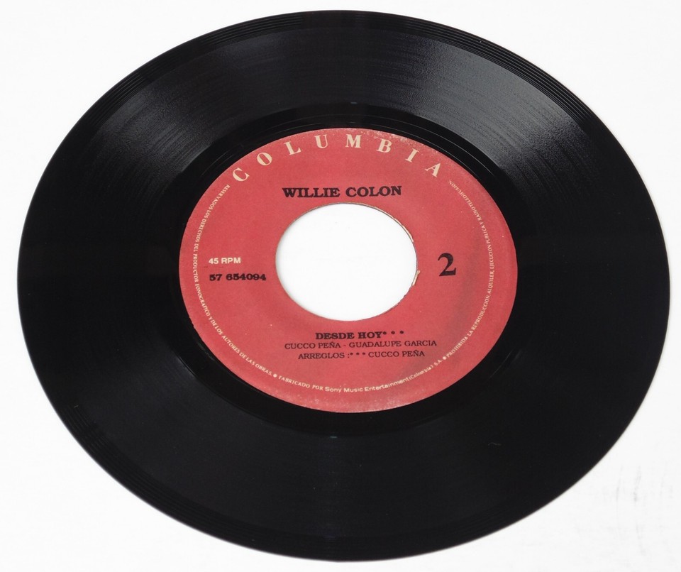 WILLIE COLON IDILIO DESDE HOY SINGLE LP VINYL 7" 45 RPM COLOMBIA 1984 ...