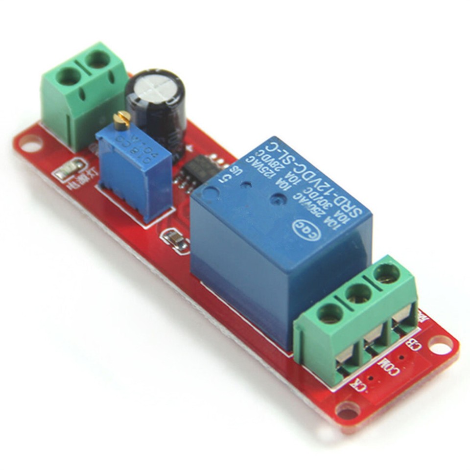 NE555 Delay Module shield Timer Switch DC 12V Adjustable 0 to 10 Second ...