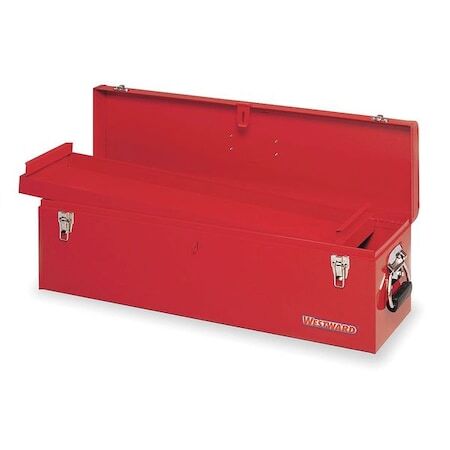 Westward 10J164 Westward Tool Box, Steel, Red, 30 In W X 8 In D X 9 In ...
