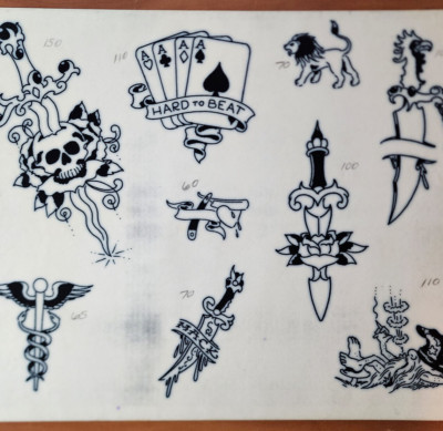 80's Mike Rollo Malone Traditional Vintage Production Tattoo Flash ...