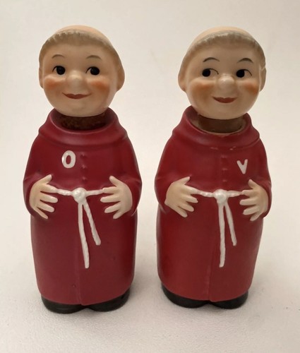 Vintage Goebel Red Cardinal Monk Oil And Vinegar Friar Tuck Cruets ...