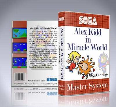 Sega Master System Case - NO GAME - Alex Kidd in Miracle World | eBay