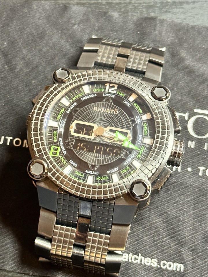 Renato Collezioni Vulcan Swiss Analog & Digital LIMITED Watch ISA9003 ...