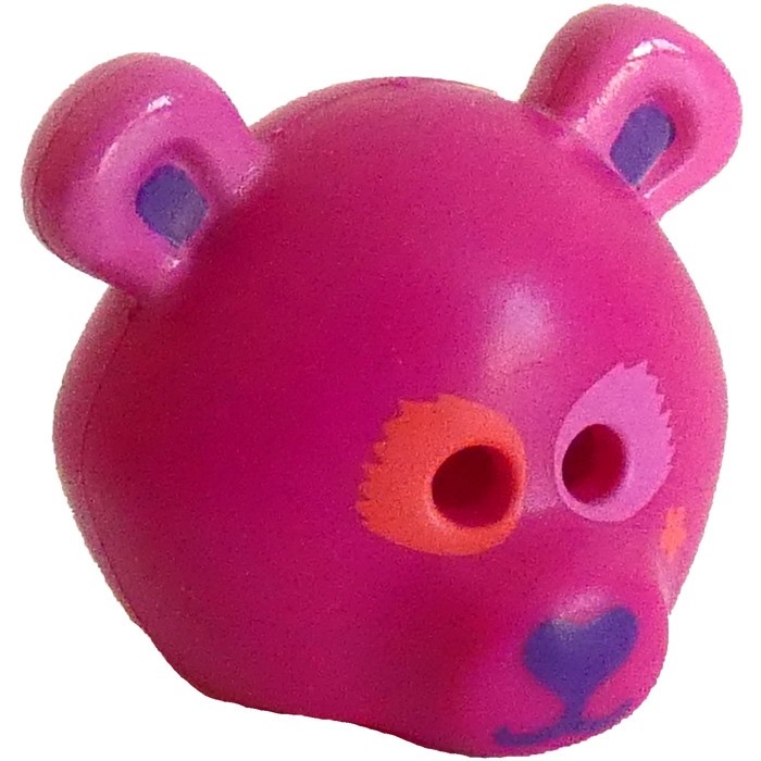 Lego Bear Costume Head Cover with Dark Purple Muzzle Heart inv.368 | eBay