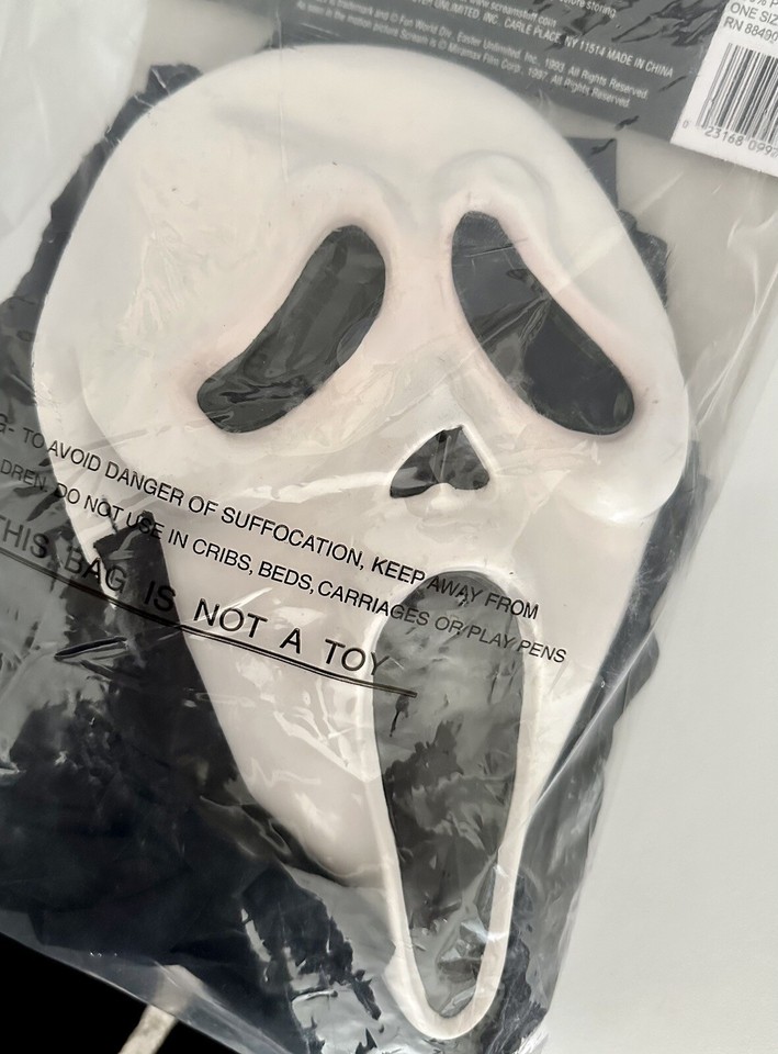 Vintage 1997 Easter Unlimited Fun World SCREAM Ghost Face Mask ...