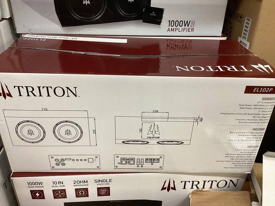 Triton Subwoofer 10" Dual Bass Package EL102P - Black | eBay
