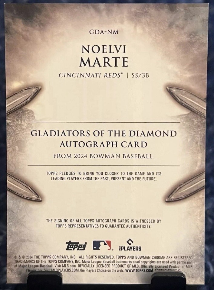 Noelvi Marte 2024 Bowman Chrome Gladiators Of The Diamond SUPERFRACTOR ...