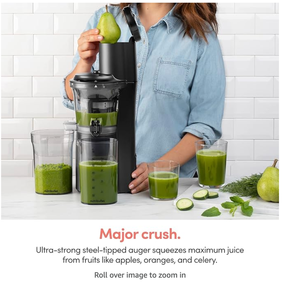 NutriBullet Slow Juicer 150W Masticating Juicer - Black (NBJ50300) | eBay
