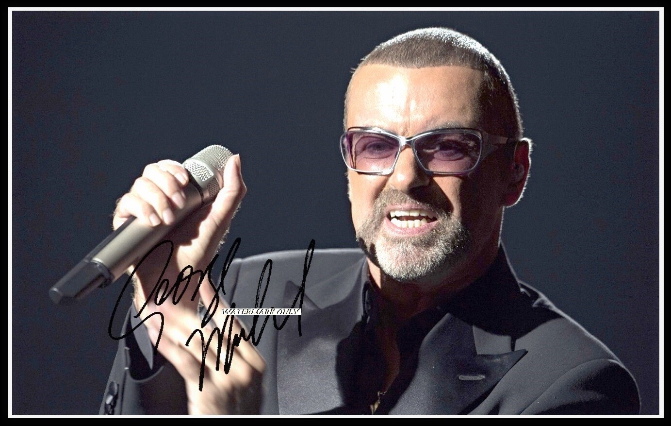George Michael, Autographed, Cotton Canvas Image. Limited Edition (GM ...