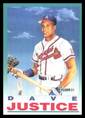 1992 Fleer Dave Justice #713 Atlanta Braves 3M | eBay