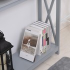 Grey Console Table with Shelf, Display Shelf Stand Furniture for Living ...