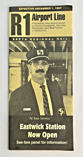 FREE SHIP 1997 SEPTA Regional Rail R1 Airport Line timetable Photo ...