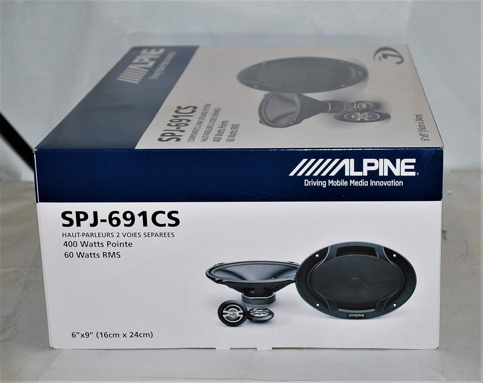 Alpine SPJ-691CS 6x9" 400W (60W RMS) 2 Way Component Car Audio Speakers ...