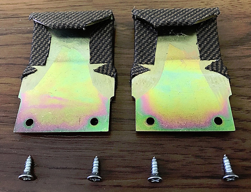 Window Guides Plate set 4pc Brackets w/ screws Outer Door guides ...