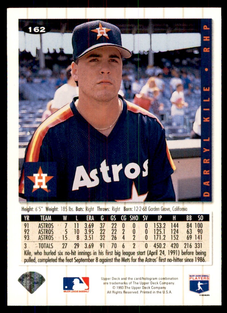 1994 Upper Deck Darryl Kile Baseball Cards #162 | eBay