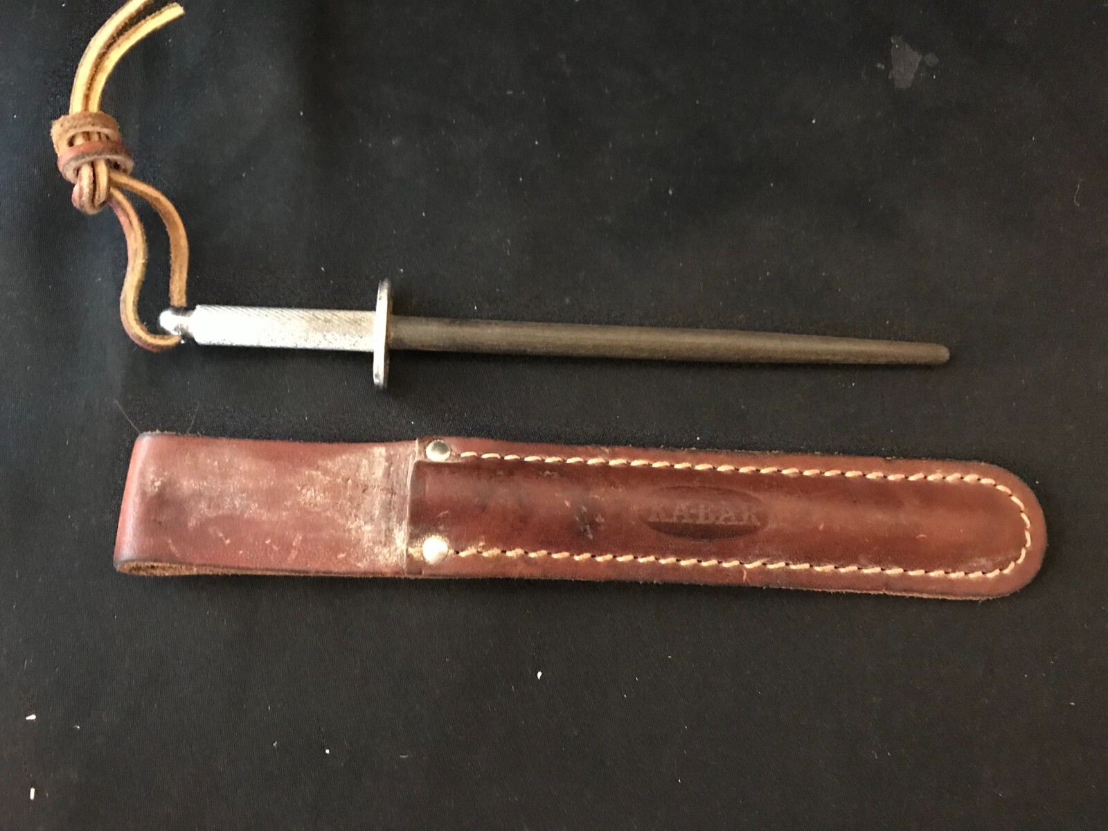 Vintage KA-BAR Knife Sharpening Steel With Original Sheath - NICE! | eBay