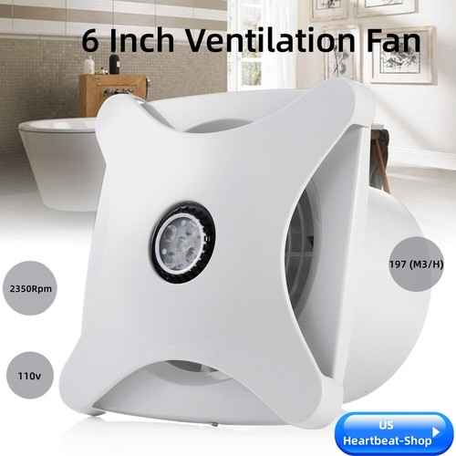 6" Silent Exhaust Fan Ventilation Fan Wall-mounted Kitchen Bathroom ...