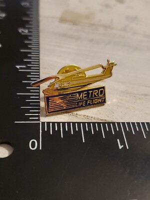 Vintage METRO LIFE FLIGHT Helicopter Pin Pinback Medical Hospital ph | eBay