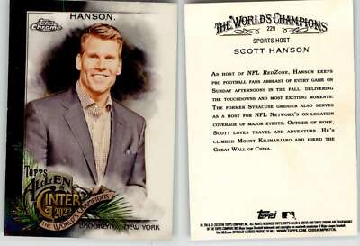 Scott Hanson 2022 Topps Allen & Ginter Chrome #229 NFL RedZone Host | eBay