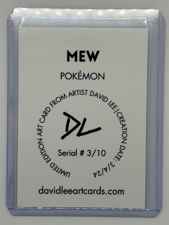Mew Limited Edition Artist Signed Pokemon Trading Card 3/10 | eBay
