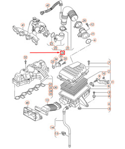 NEW AUDI A1 8X AIR INTAKE PIPE HOSE 6R0129654B OEM | eBay