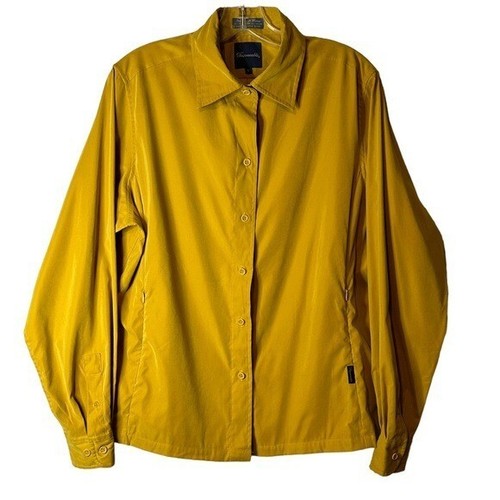 Faconnable polyester nylon button up shirt jacket size large dry clean ...