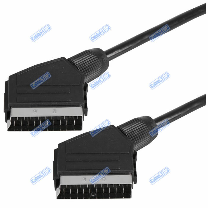 SCART LEAD Fully Wired 21 Pin TV DVD SKY VIDEO CABLE Pick 60cm to 10m ...
