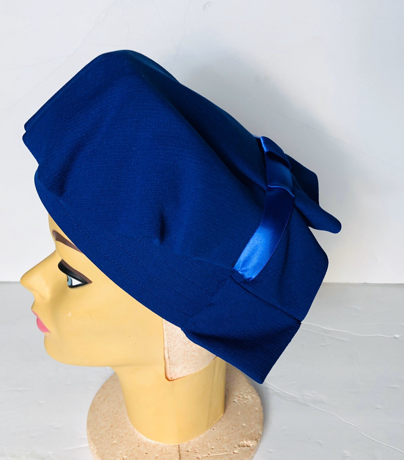 Amish Mennonite Hand Made Girls Blue Button Cape Cloak Bonnet Hat Cap ...