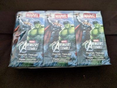 NEW Marvel Avengers Assemble Pocket Tissue 6 Pack 10 Sheets Iron Man ...