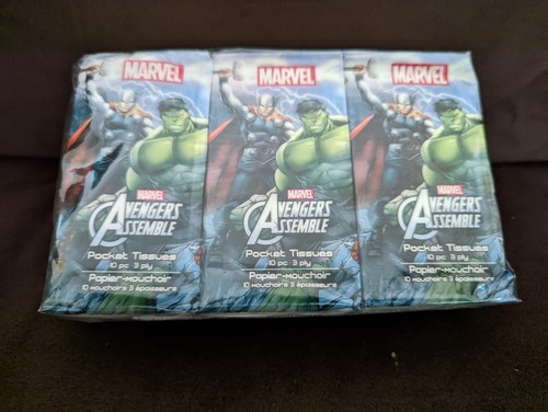 NEW Marvel Avengers Assemble Pocket Tissue 6 Pack 10 Sheets Iron Man ...